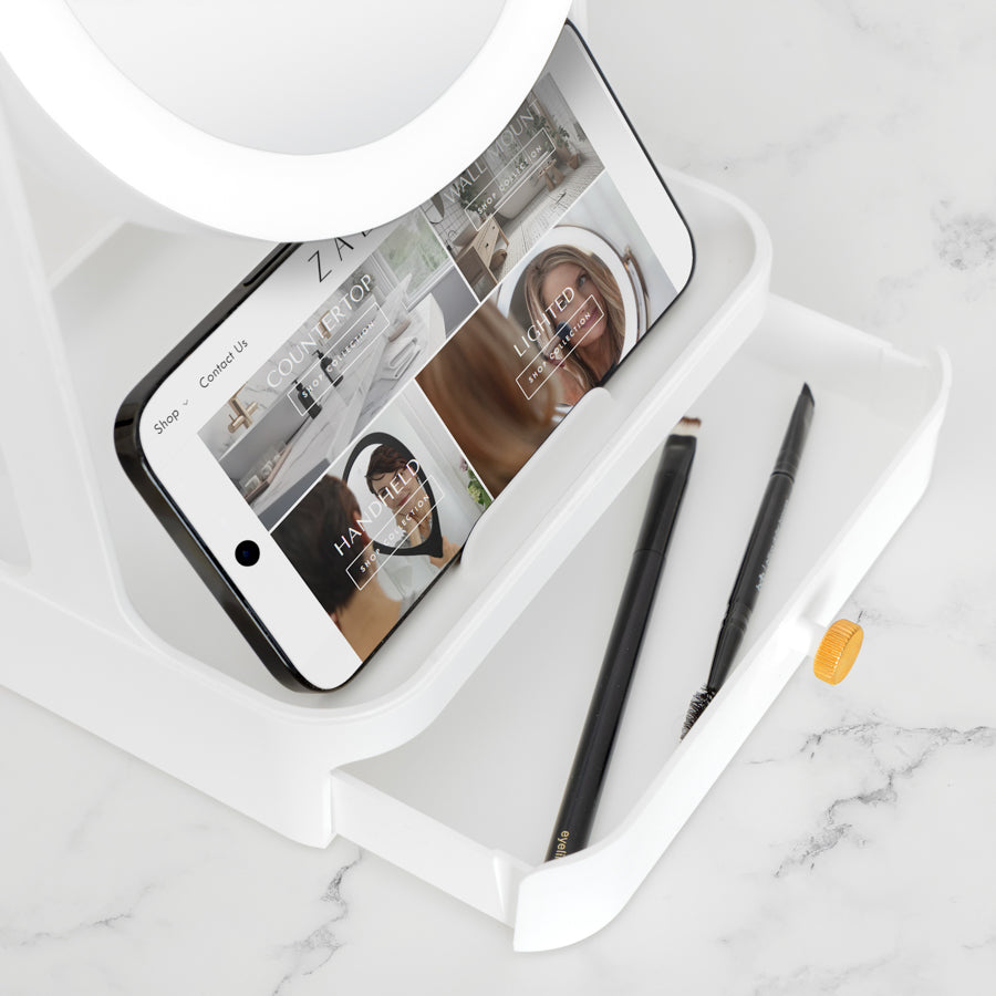 Zadro LED Lighted Makeup Mirror with Accessory Tray and Storage Drawer
