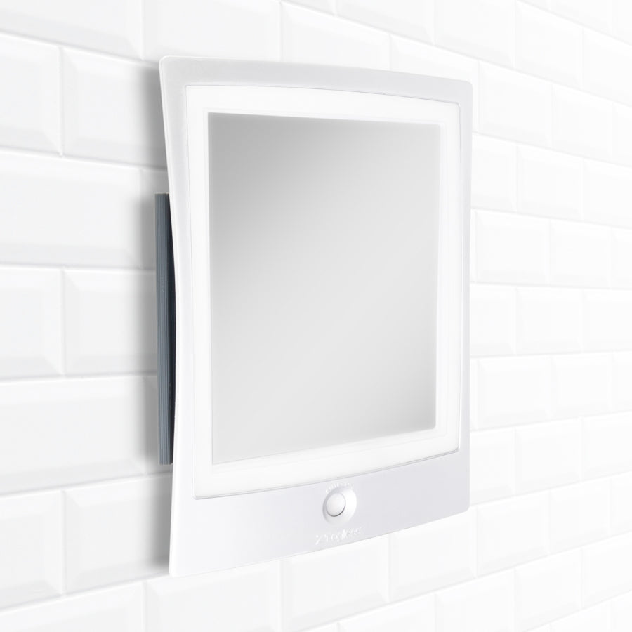 Zadro Fogless LED Light Shower Mirror with Wall Mount and Rechargeable