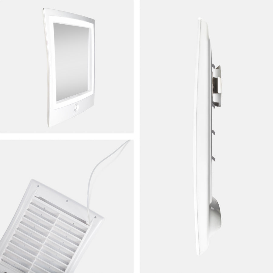 Zadro Fogless LED Light Shower Mirror with Wall Mount and Rechargeable
